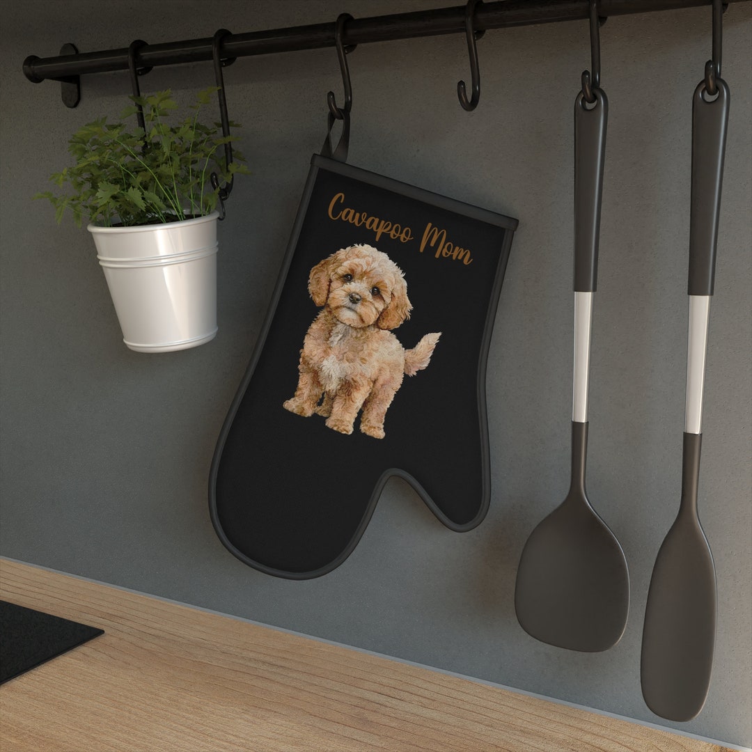 Cavapoo Gifts for Dog Mom Cavapoo Mom Oven Glove Cavapoo Kitchen Decor ...