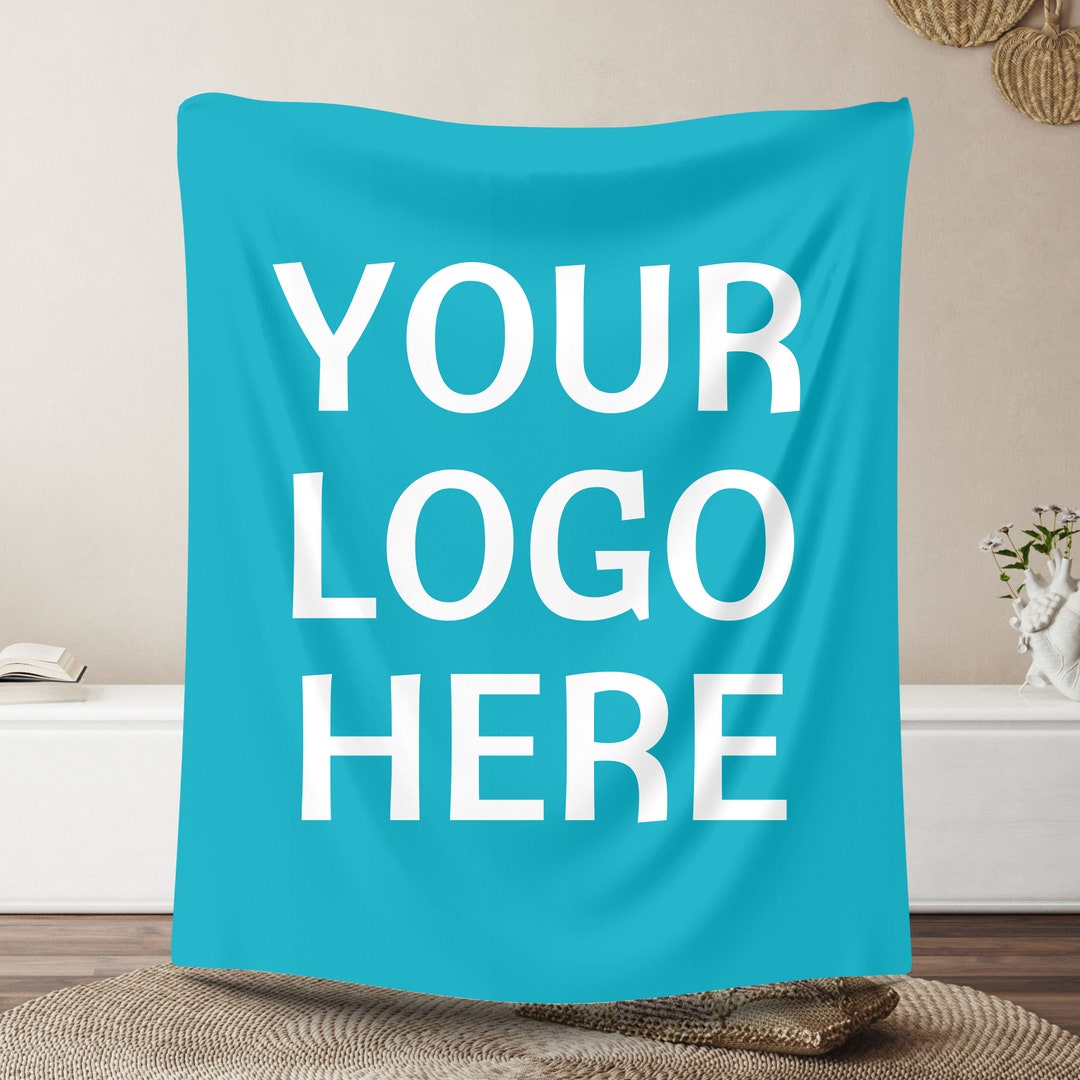 Custom Logo Blanket, Company Logo Blanket Gift for Coworkers, Business ...