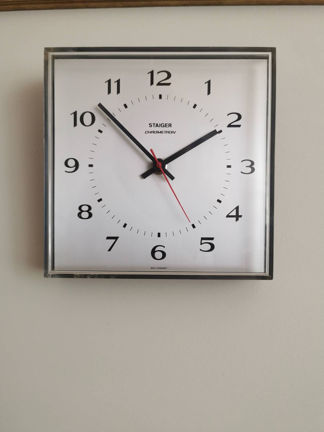 Vintage Wall Clock Staiger Chrometron From West Germany / Space Age ...