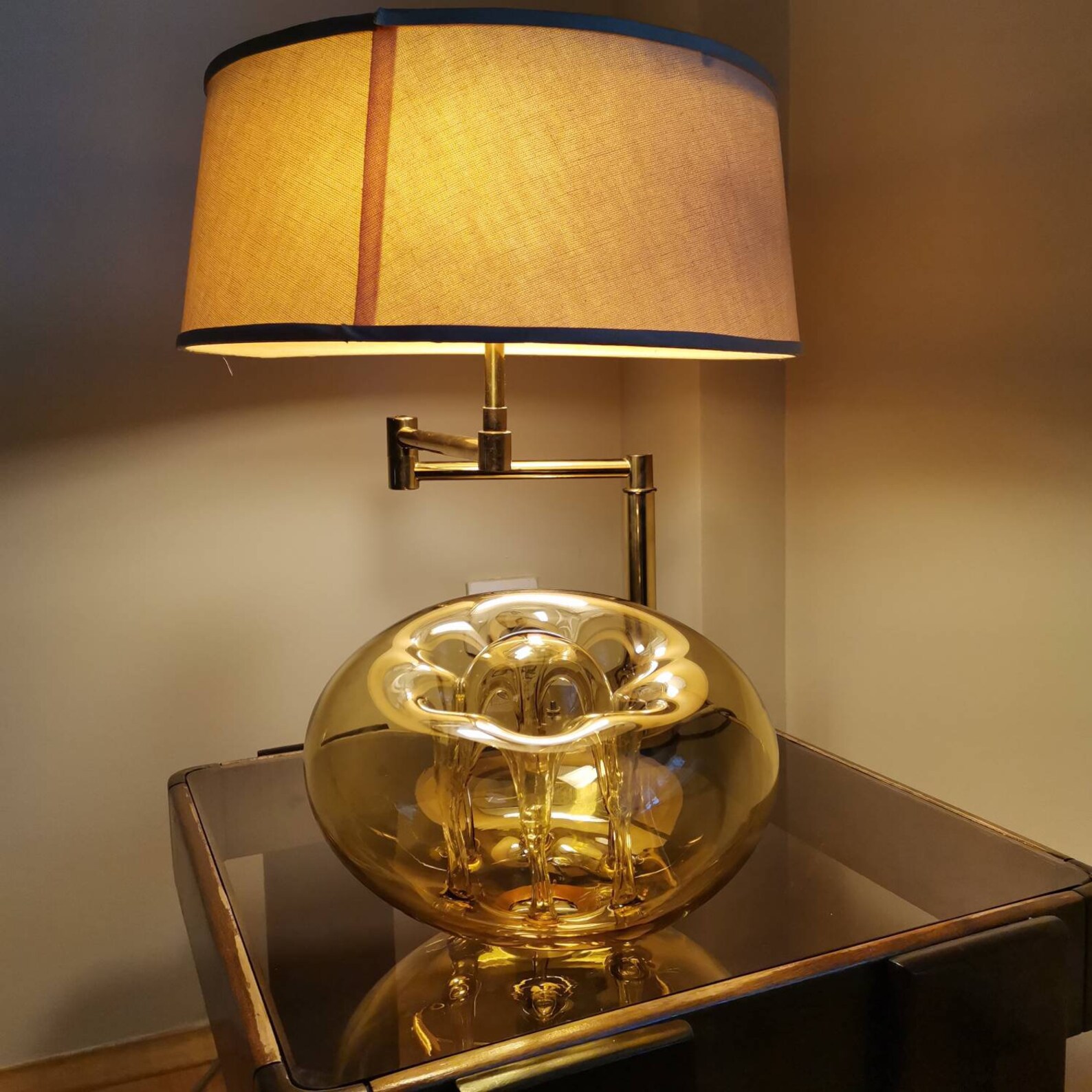 Vintage Walter Von Nessen Table Lamp/ Brass Swing Arm Lamp/mid - Etsy