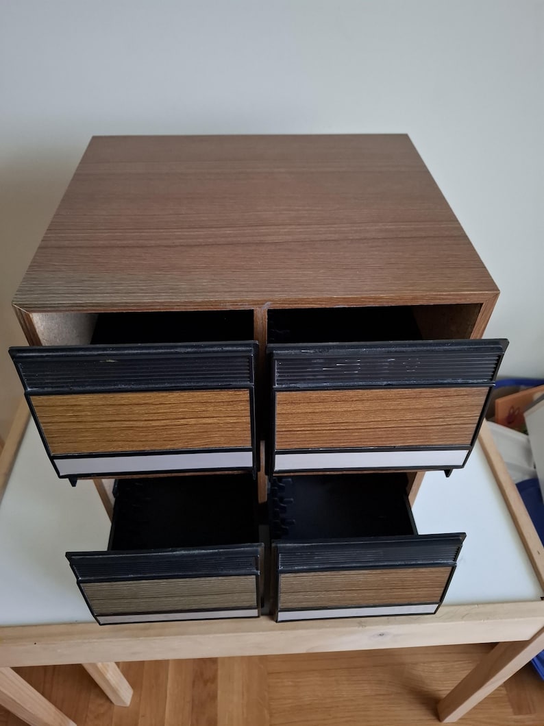 Vintage CD Storage Drawers/mid Centry Wooden Drawers - Etsy