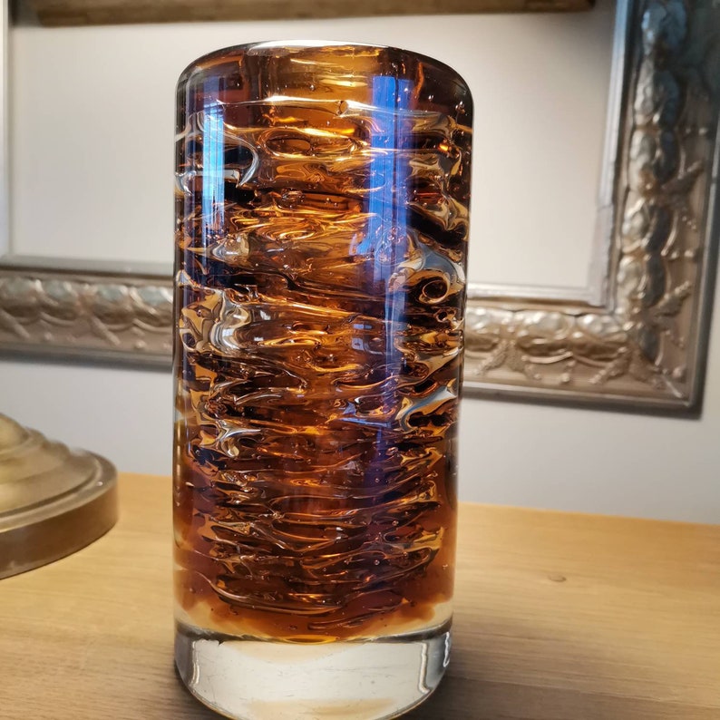 Vintage Vase/skrdlovice Frantisek Vizner Art Glass Whirlpool - Etsy