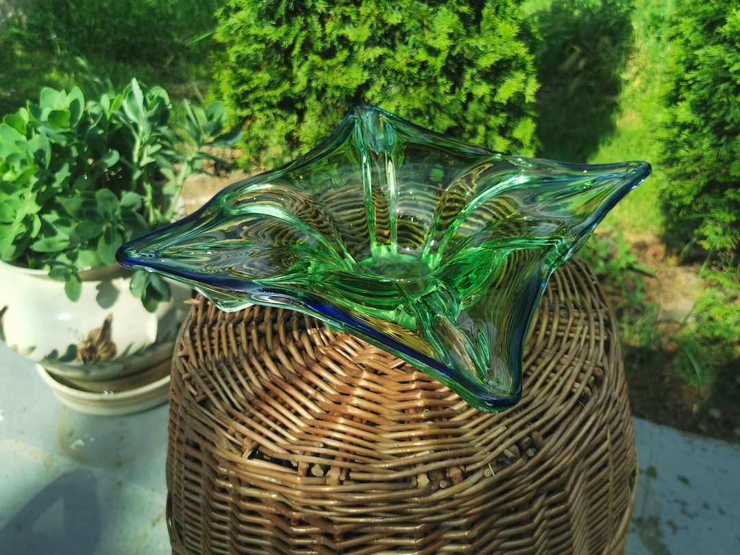 Vintage Glass Bowl / Retro Bowl / Mid Century Modern Bowl / Multi ...