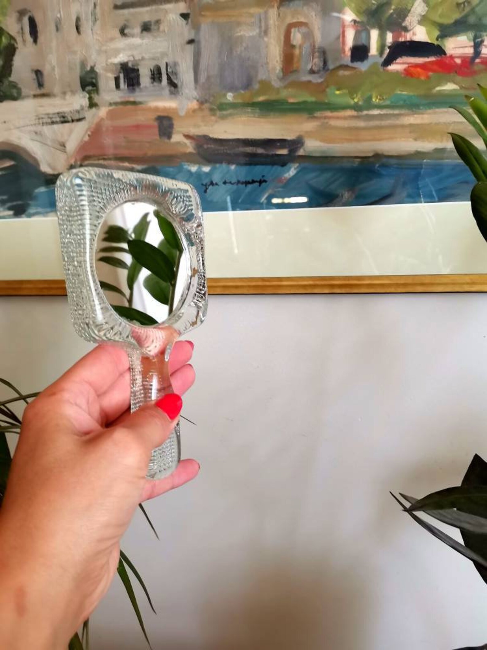 Mid Century Lady Mirror Made of Transparent Murano Glass/ Very - Etsy