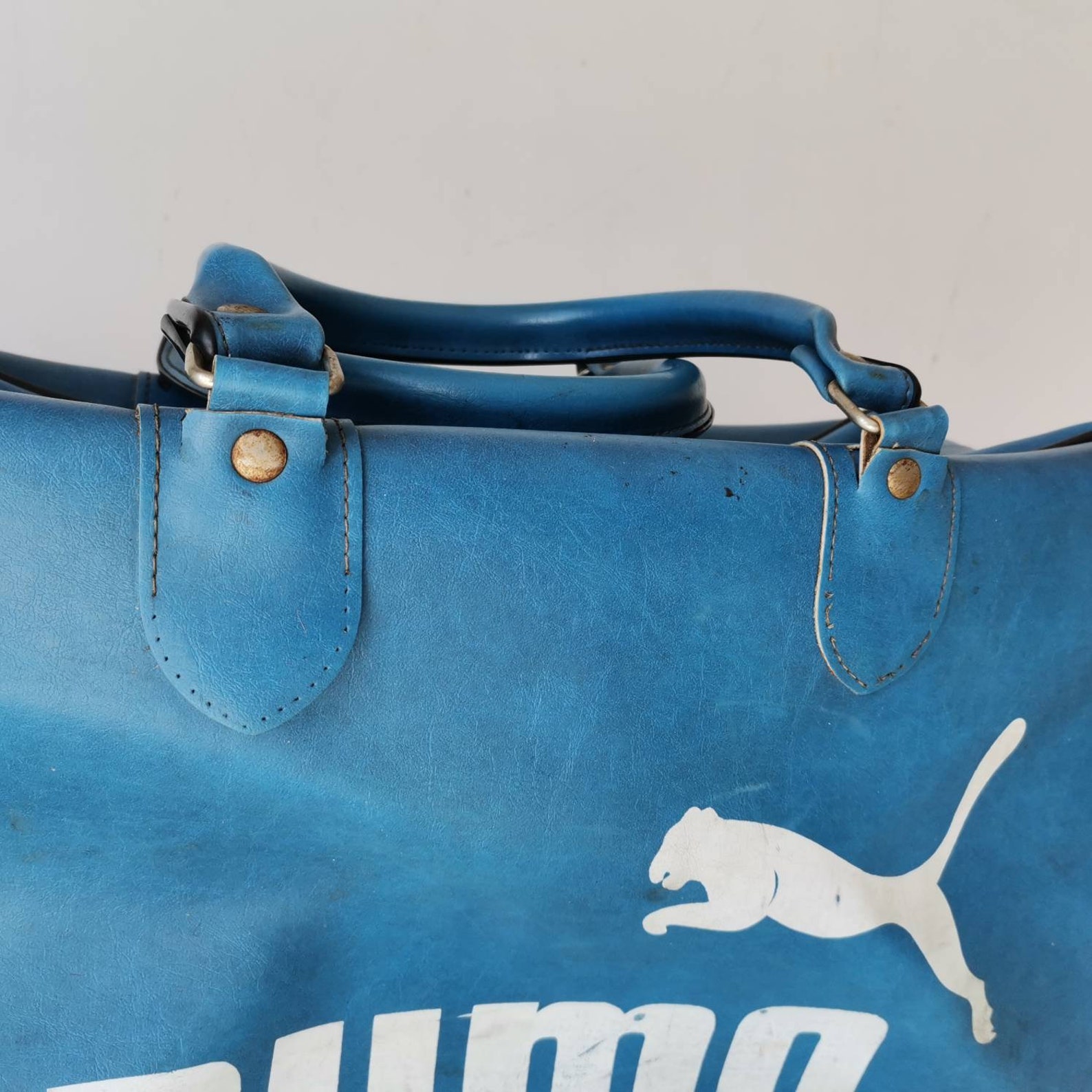 Vintage 70s Puma Bag: Retro Blue Gym Duffel - Etsy