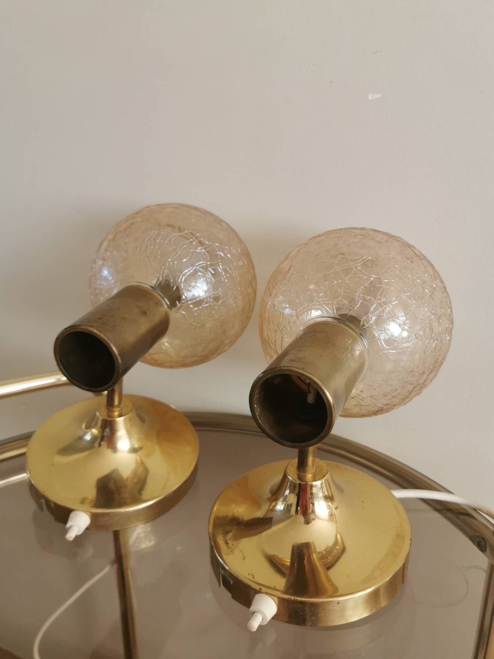 Vintage Pair Glass Lamps Lambert Rohrer Germany 1970s. /mid - Etsy