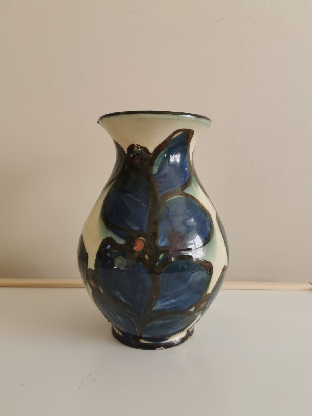 Vintage Hermann August Kahler Danish Ceramic Vase/ Art Deco Vase From ...