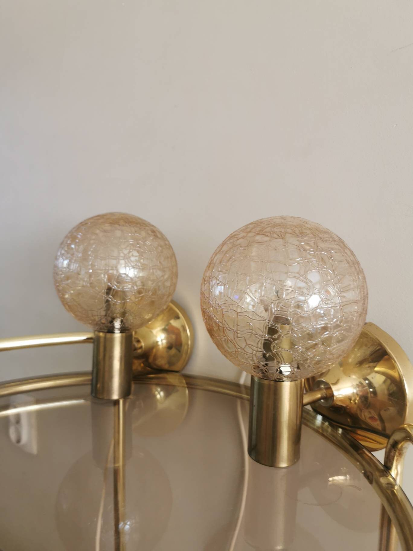 Vintage Pair Glass Lamps Lambert Rohrer Germany 1970s. /mid - Etsy