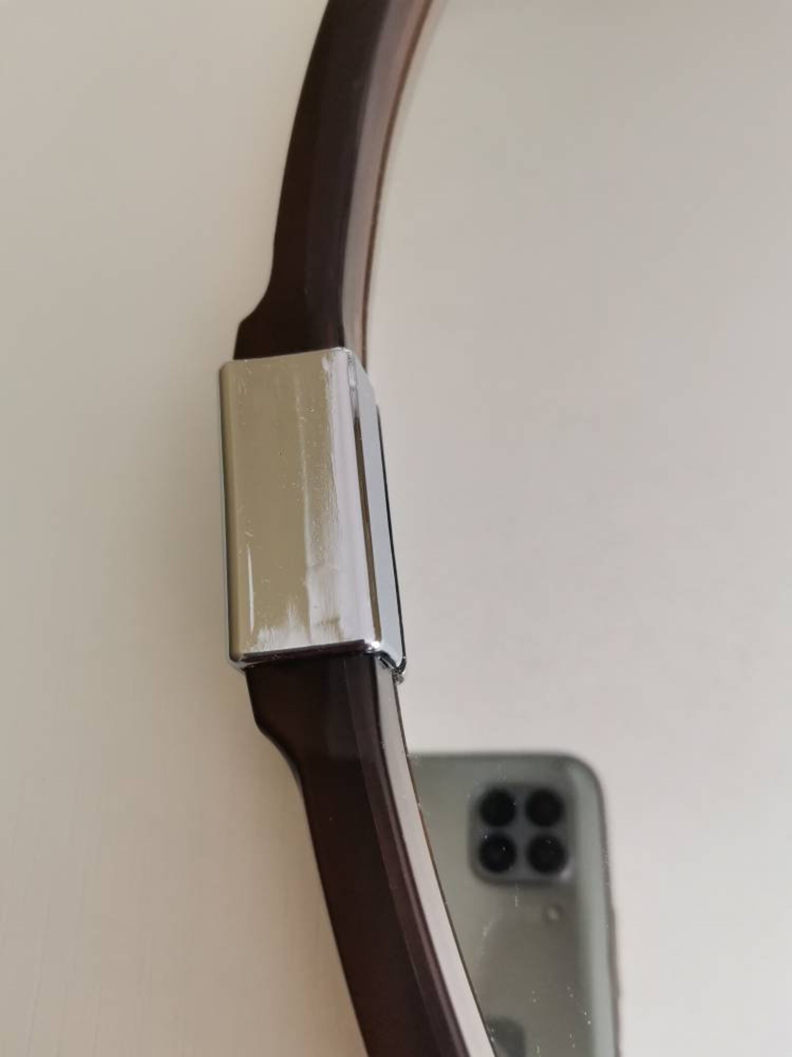 Vintage Plastic Round Mirror/ Retro Brown Mirror/space Age - Etsy