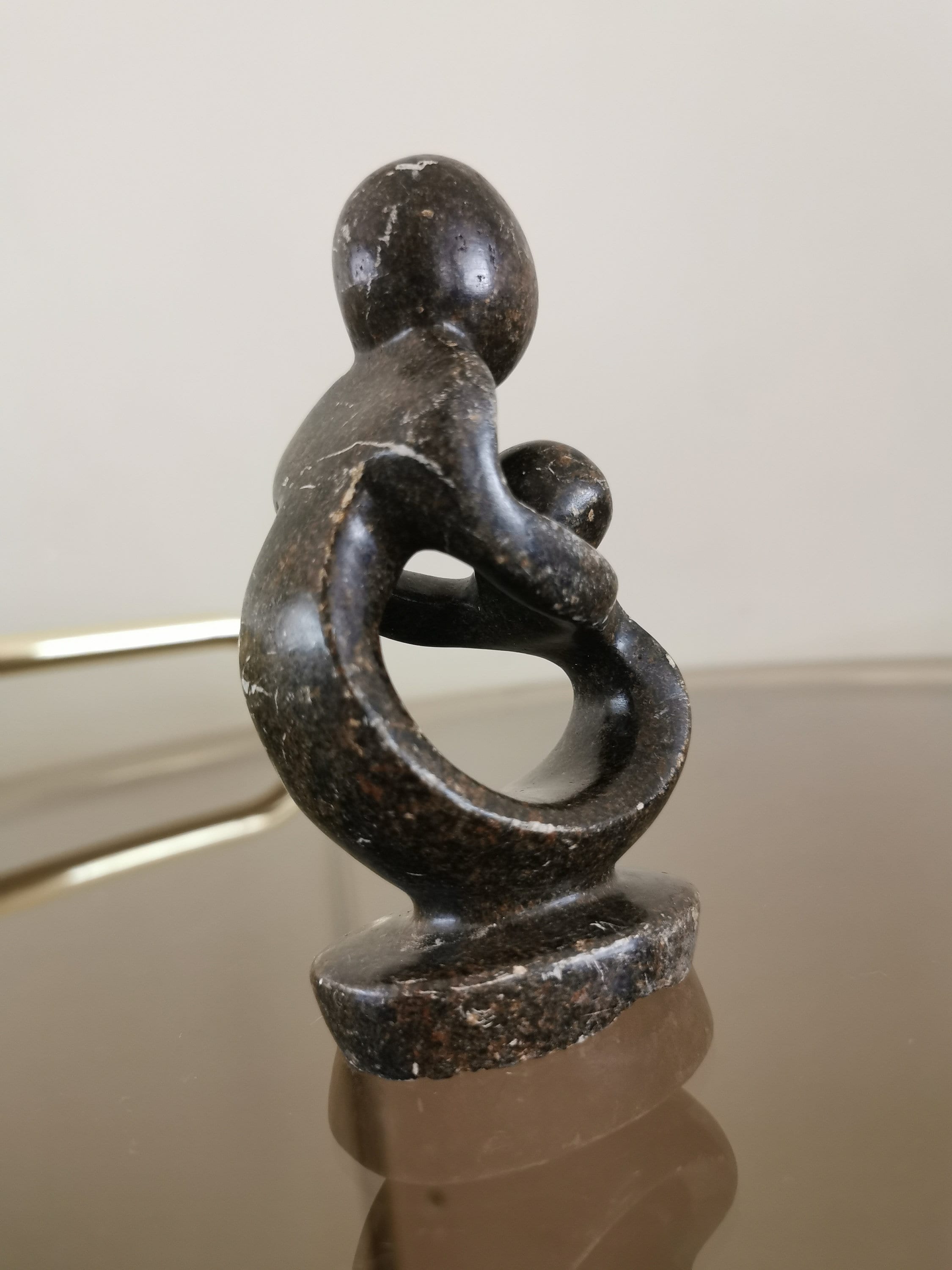 Vintage mother and Child Stone Sculpture Mid - Etsy