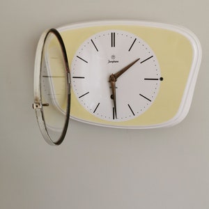 Vintage Wall Ceramic Clock "junghans" 1960s/mid Century Wall Clock /mid ...