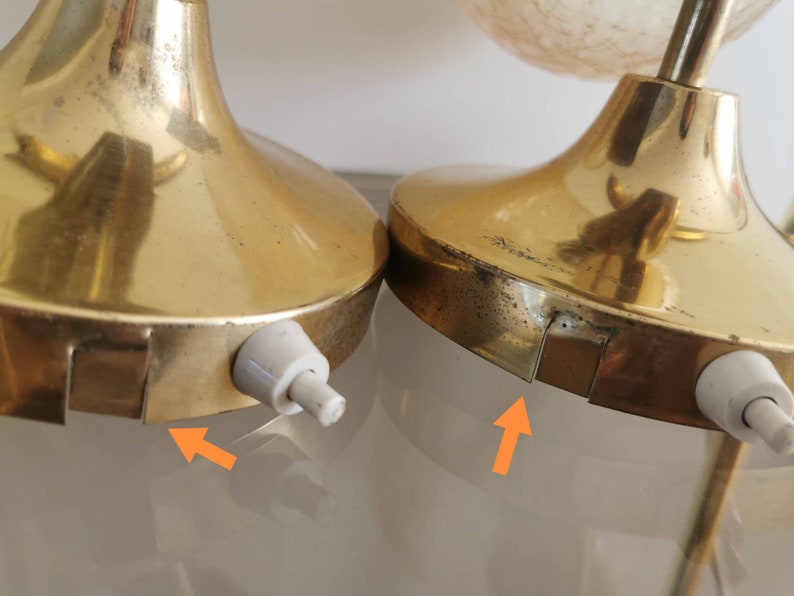 Vintage Pair Glass Lamps Lambert Rohrer Germany 1970s. /mid - Etsy