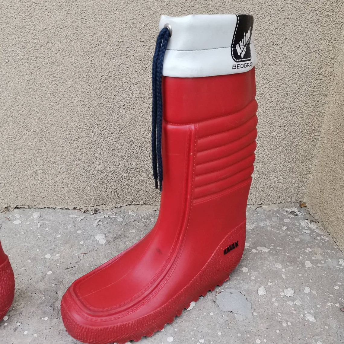 Vintage Red AKIAK SIMOD Hipster Style Yugoslavia Rubber | Etsy