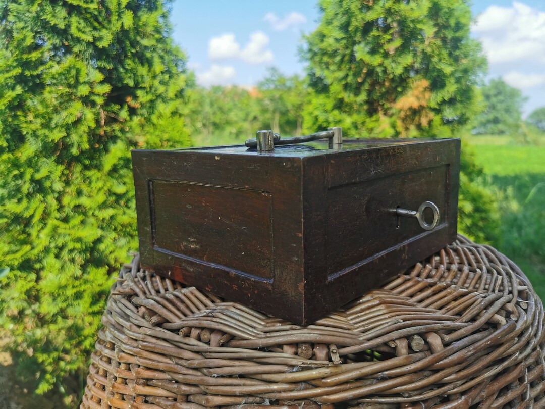 Antique Iron Mini Safe From Vienna Circa 1920s/ Old Box for Money ...