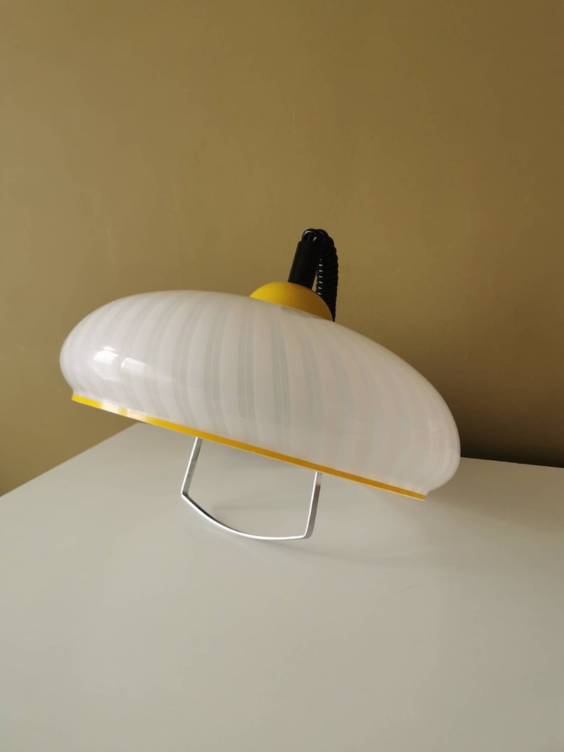 Vintage Plastic Pendant Lamp From 70s / Mid Century Pendant - Etsy