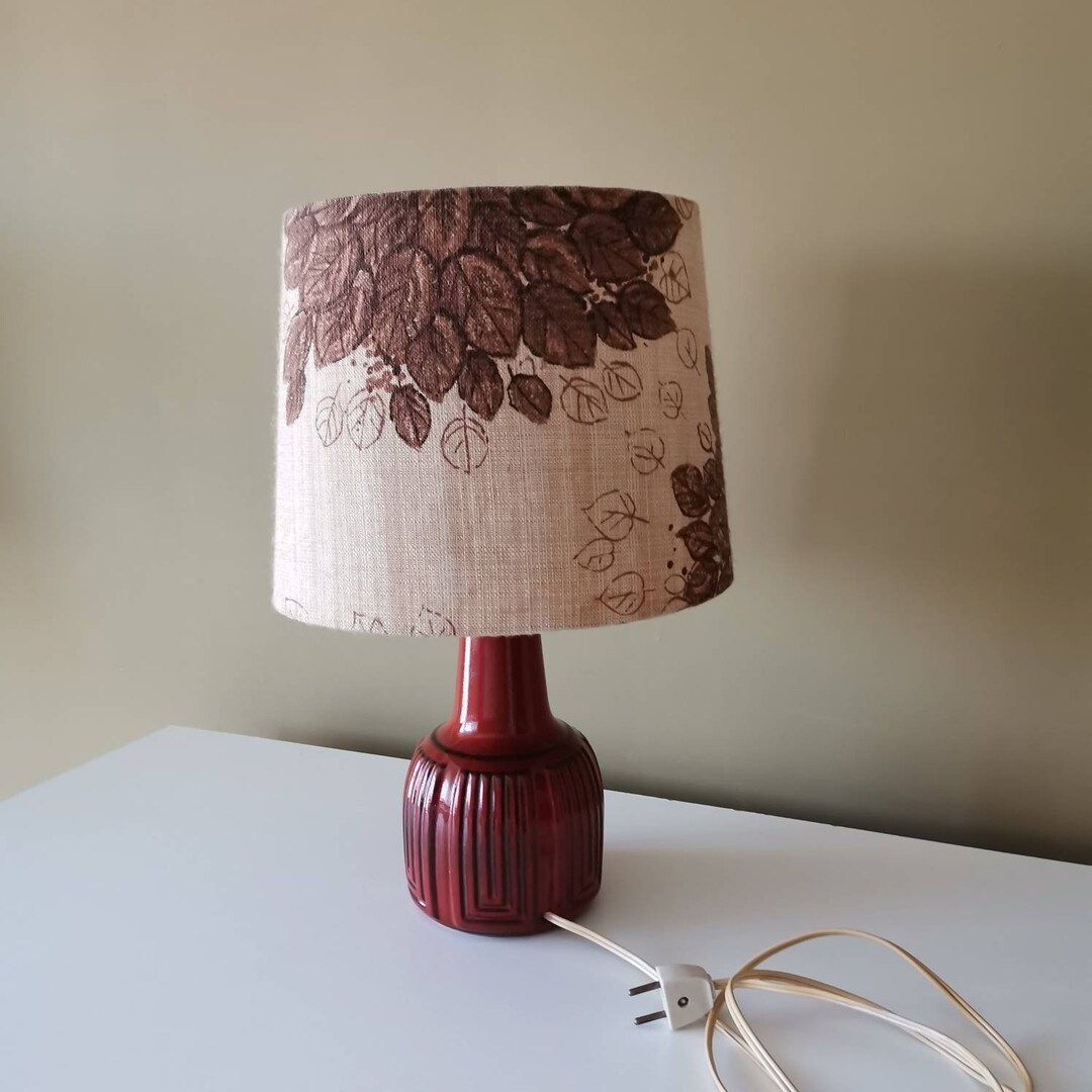 Vintage Danish Red Ceramic Lamp by Einar Johansen for Søholm Stentøj ...