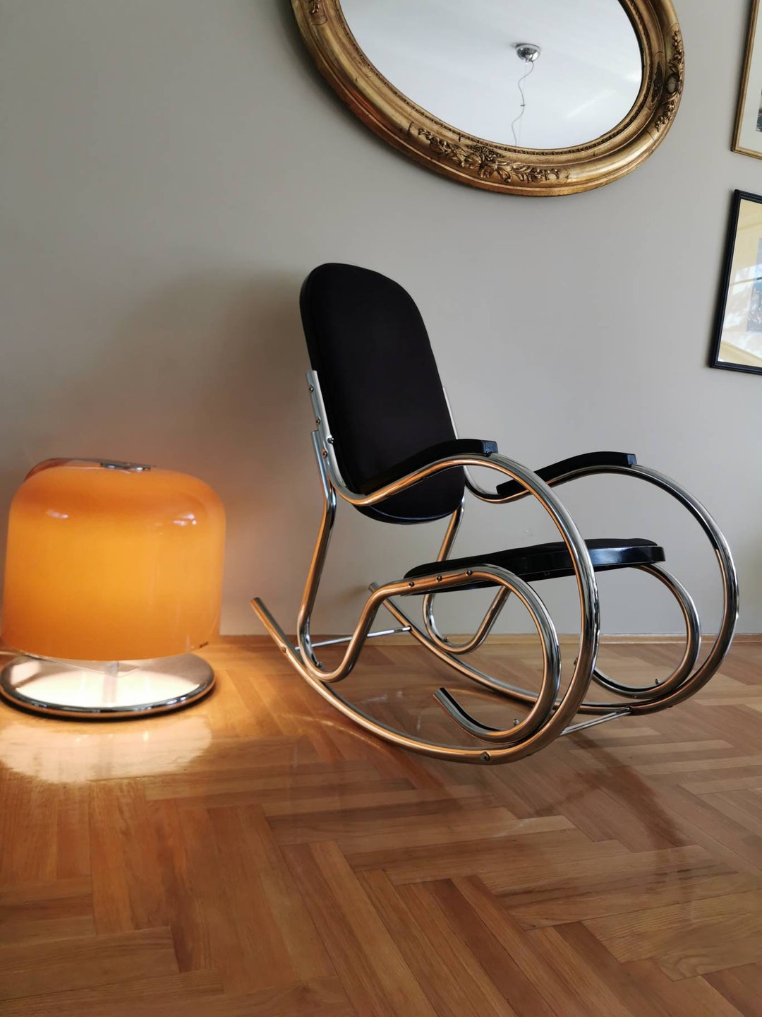 Vintage Rocking Chair Thonet Style - Etsy