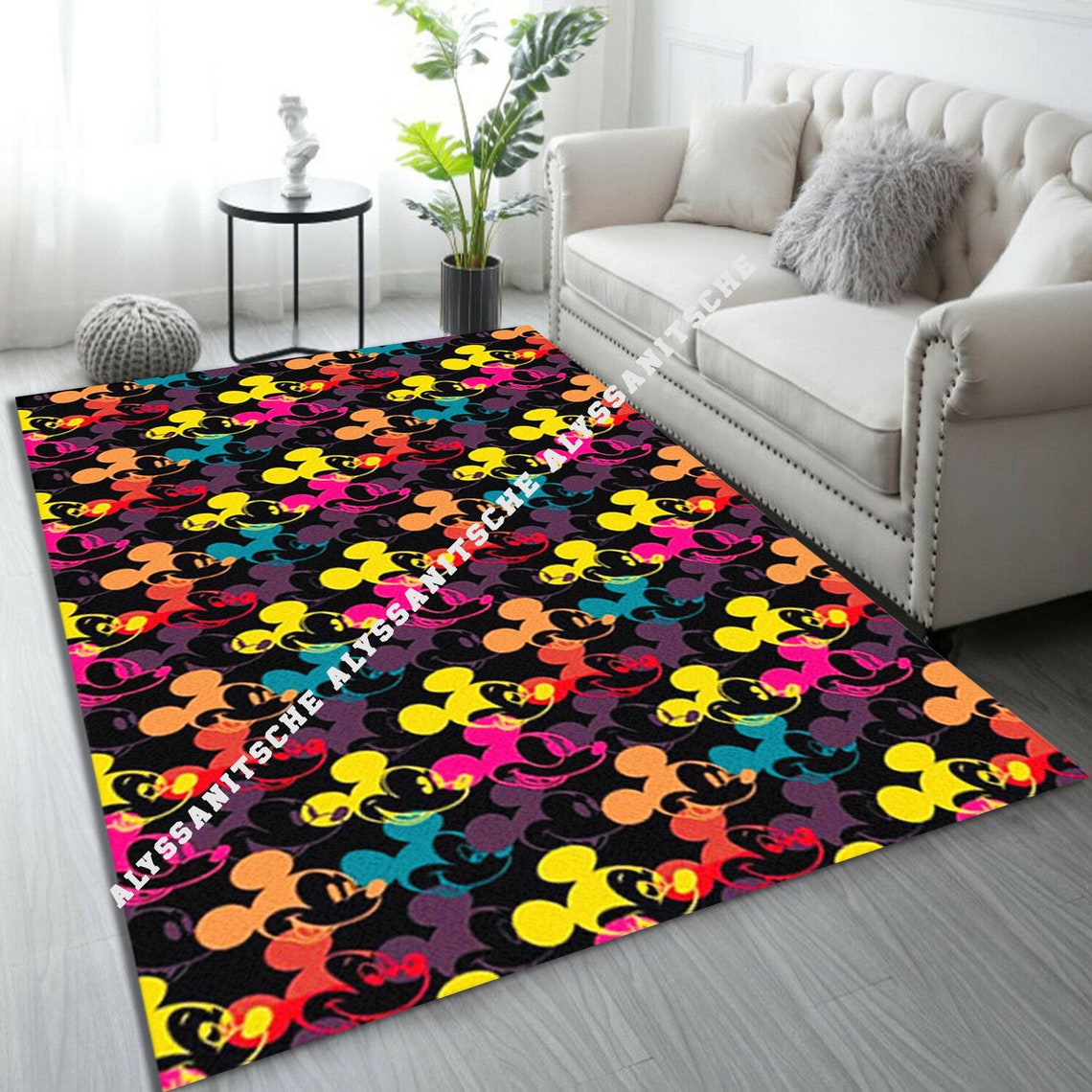Mickey Mouse Rug Mickey Color Disney Mickey Disney | Etsy