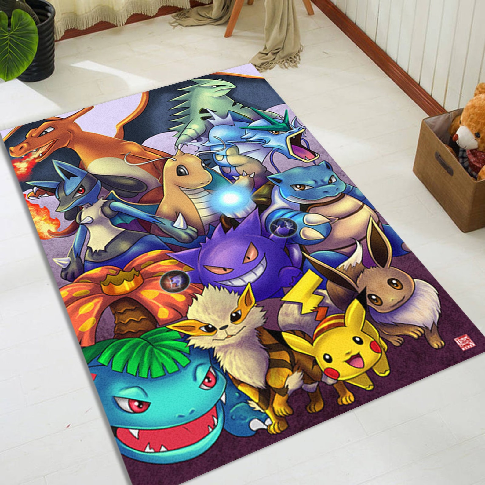 Pokemon Rug Pokemon Go Anime Manga Living Room Floor Carpet | Etsy