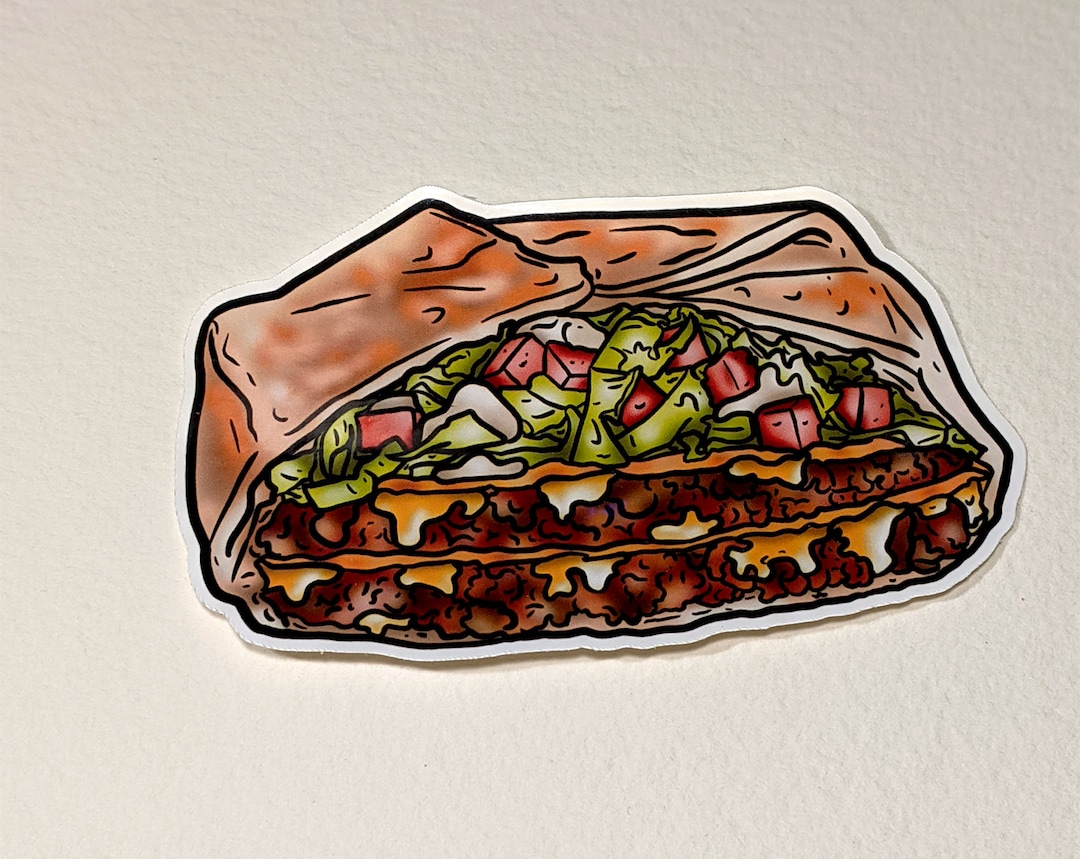Crunch Wrap Supreme Sticker //vinyl Sticker, Cute Stationery, Planner ...