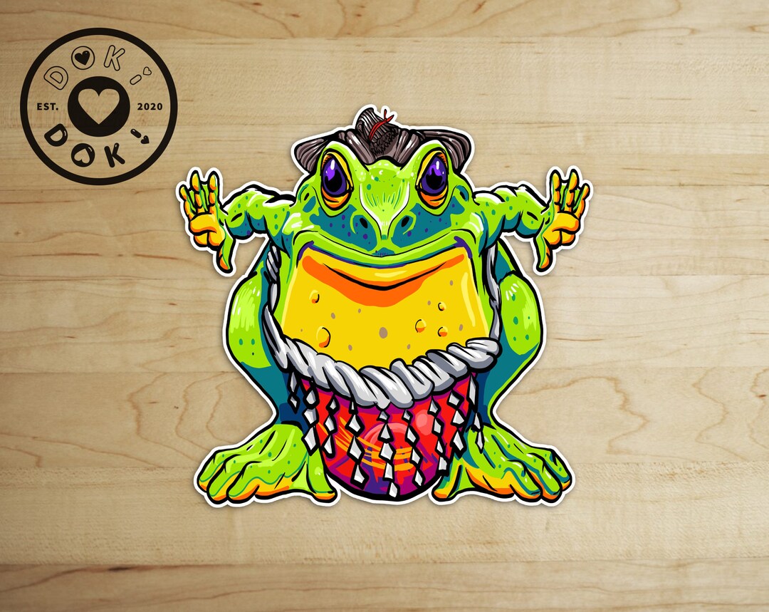 Ozeki Sumo Wrestling Frog // Vinyl Sticker, Cute Stationery, Planner ...
