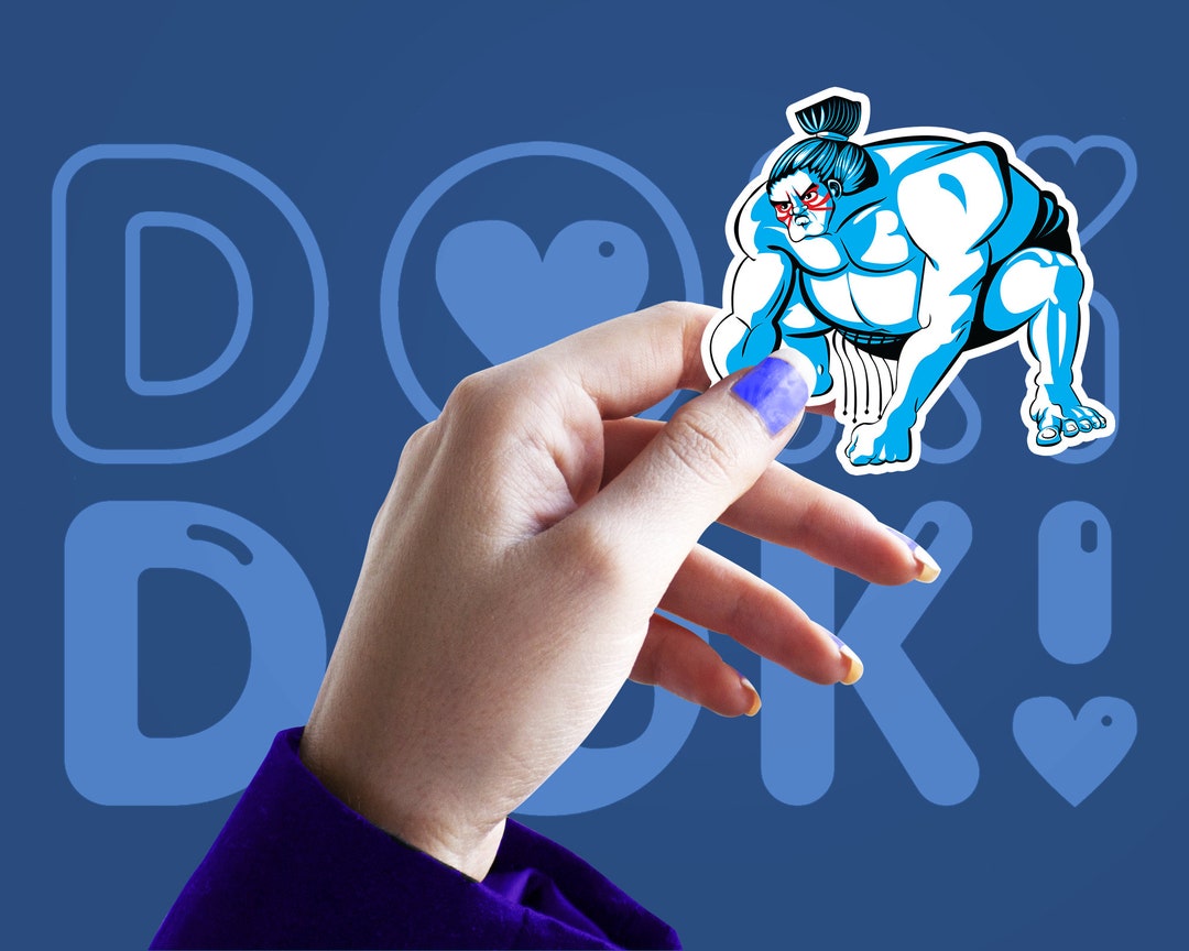 Sumo Wrestler, Street Fighter Inspired Sticker //vinyl Sticker, Cute ...