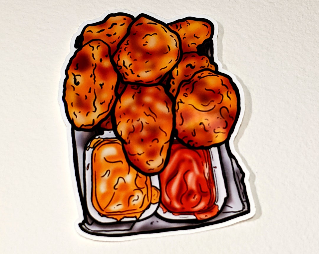 Mcdonalds Chicken Nuggets Sticker //vinyl Sticker, Cute Stationery ...