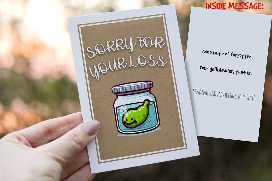 Get Well Soon - Gallbladder Removal Surgery - Printable Card - Digital ...