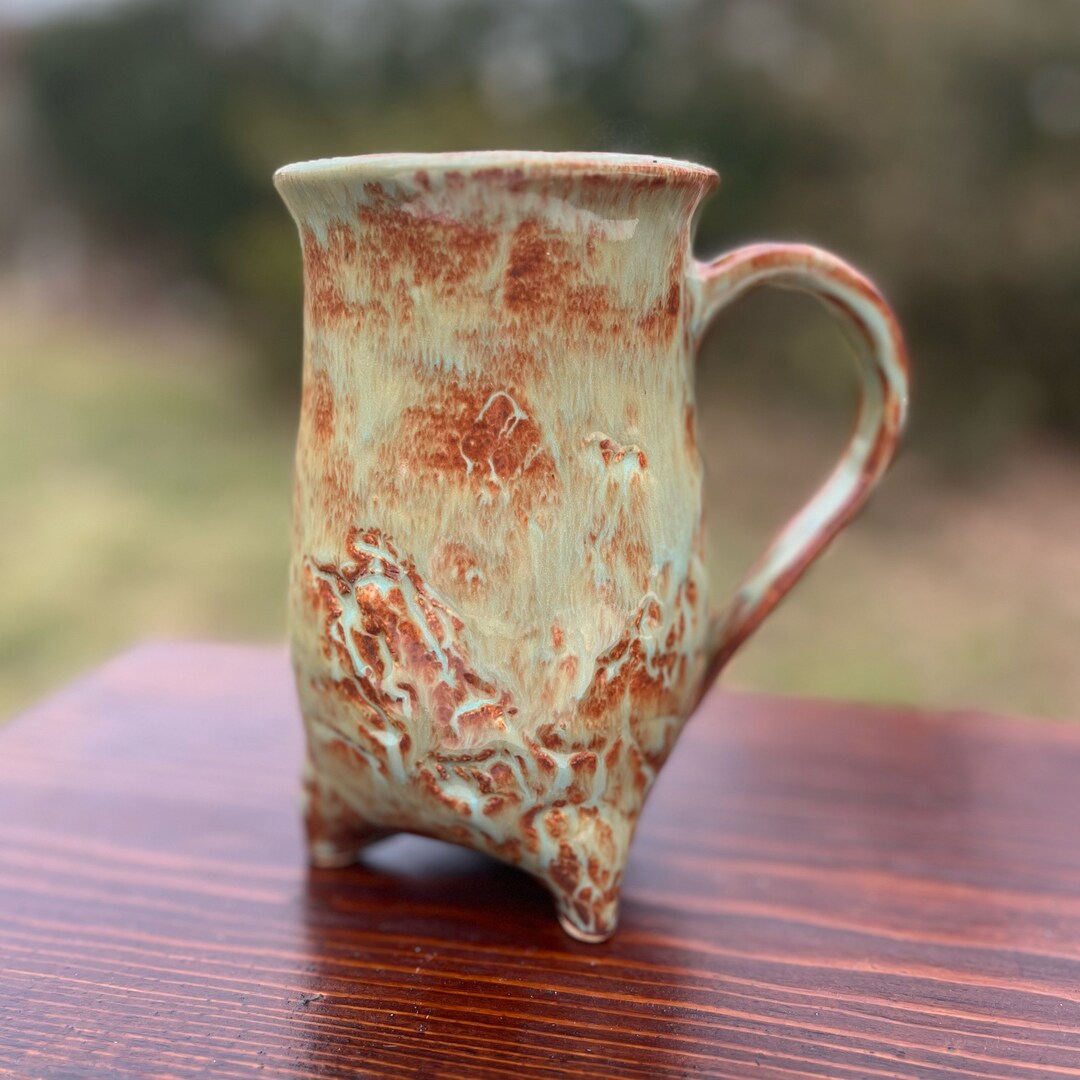 Mossy Mug With Pressed Bark Texture, Handmade - Etsy