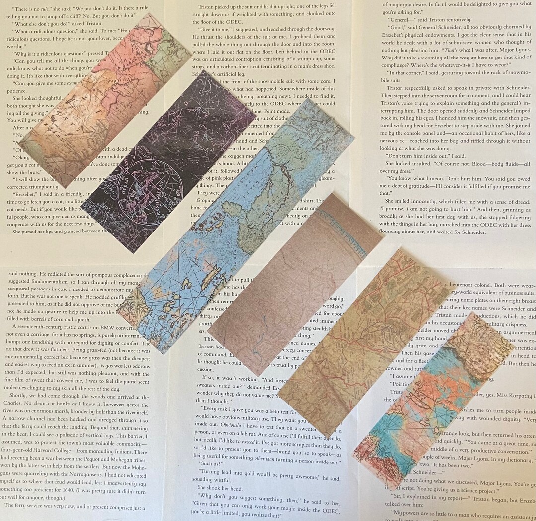Map Bookmarks: Large Map Bookmark, Vintage World Map, Vintage Roads Map ...