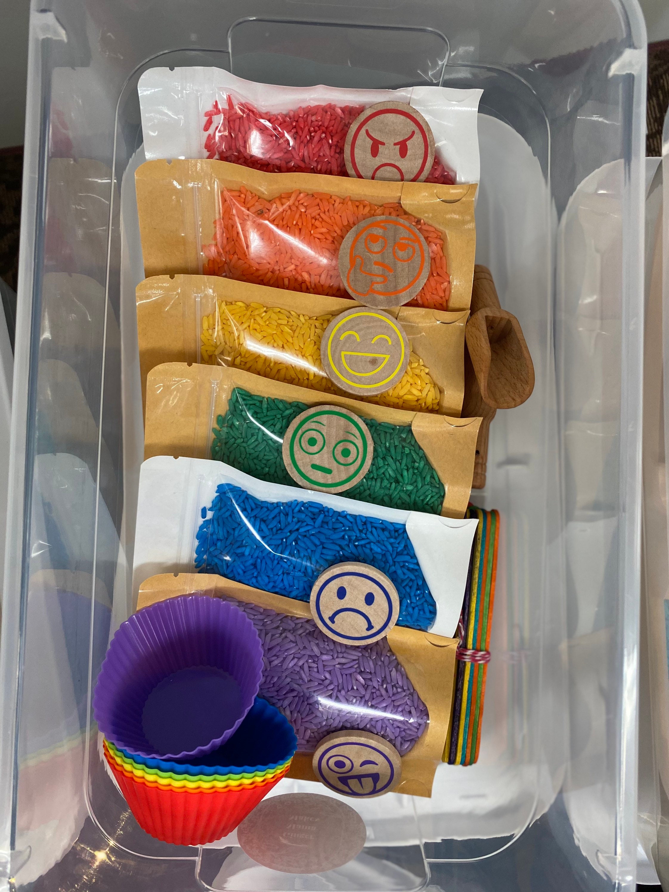 Emotions Rainbow Sensory Bin - Etsy