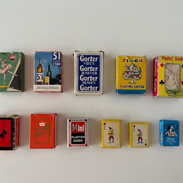 Miniature Playing Cards - Etsy