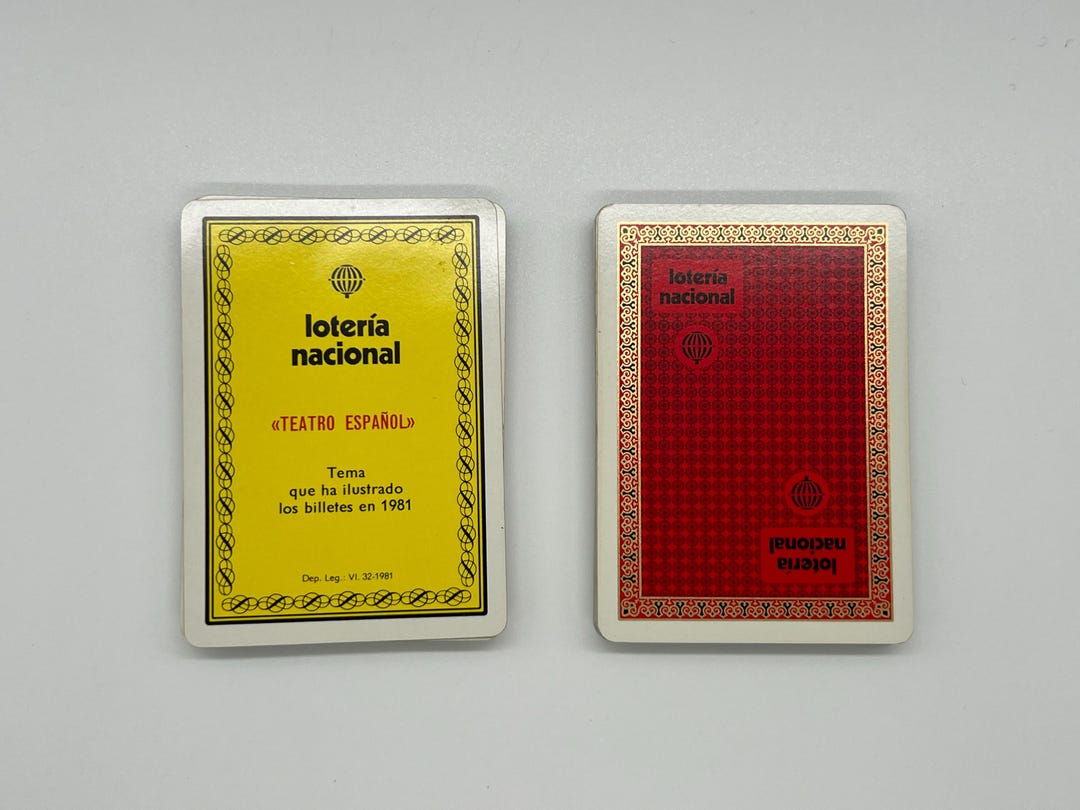 Vintage (1982) Lotería Nacional Teatro Español Playing Cards (published ...
