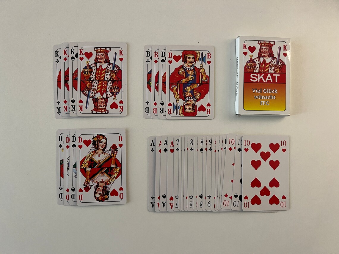 German SKAT Playing Cards (32 Cards) Tarock Playing Cards (published in ...