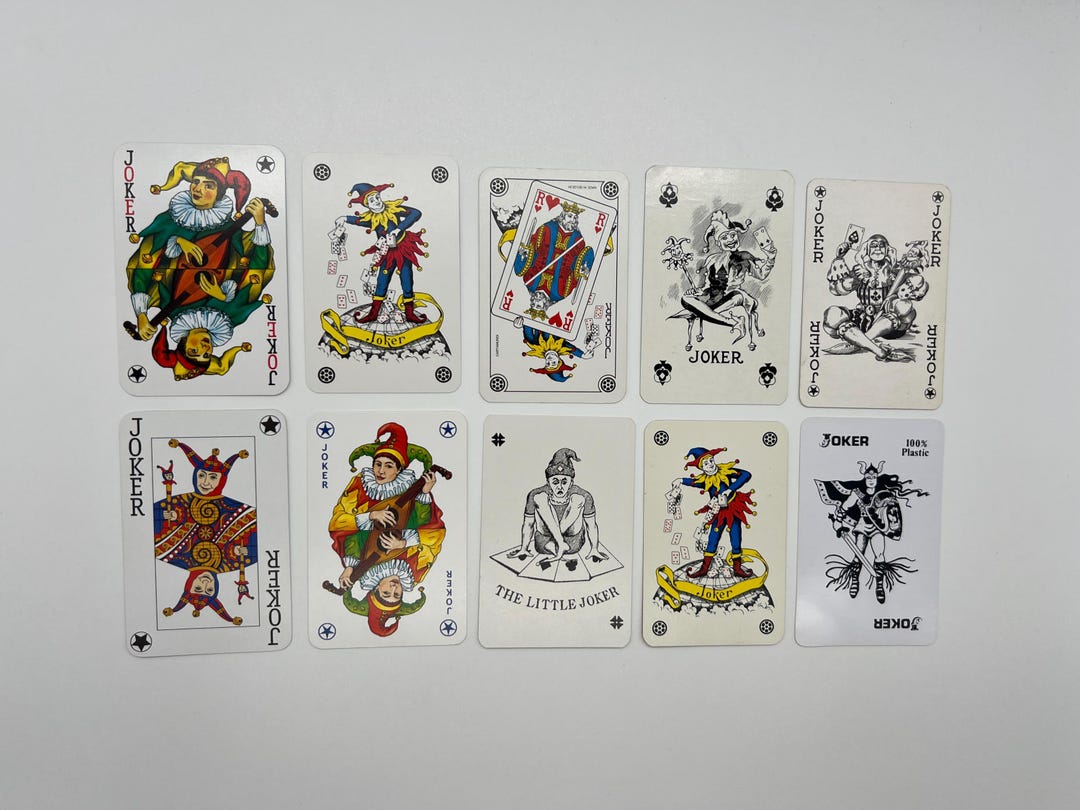 Vintage Joker Cards (classic Playing Cards) Joker Card Collection ...