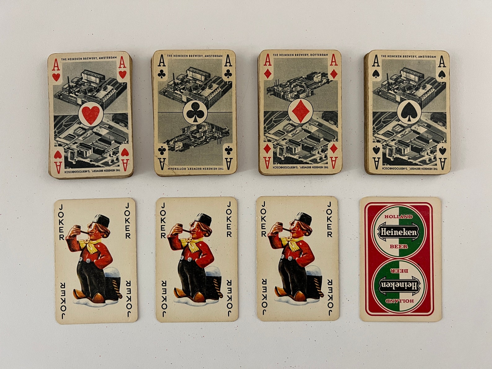RARE Heineken Holland Playing Cards 1960s Complete 55 Cards published ...