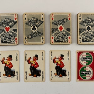 RARE Heineken Holland Playing Cards 1960s Complete 55 Cards published ...