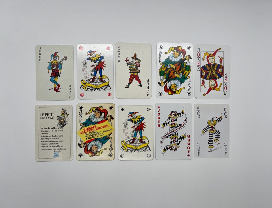 Vintage Joker Cards (classic Playing Cards) Joker Card Collection ...