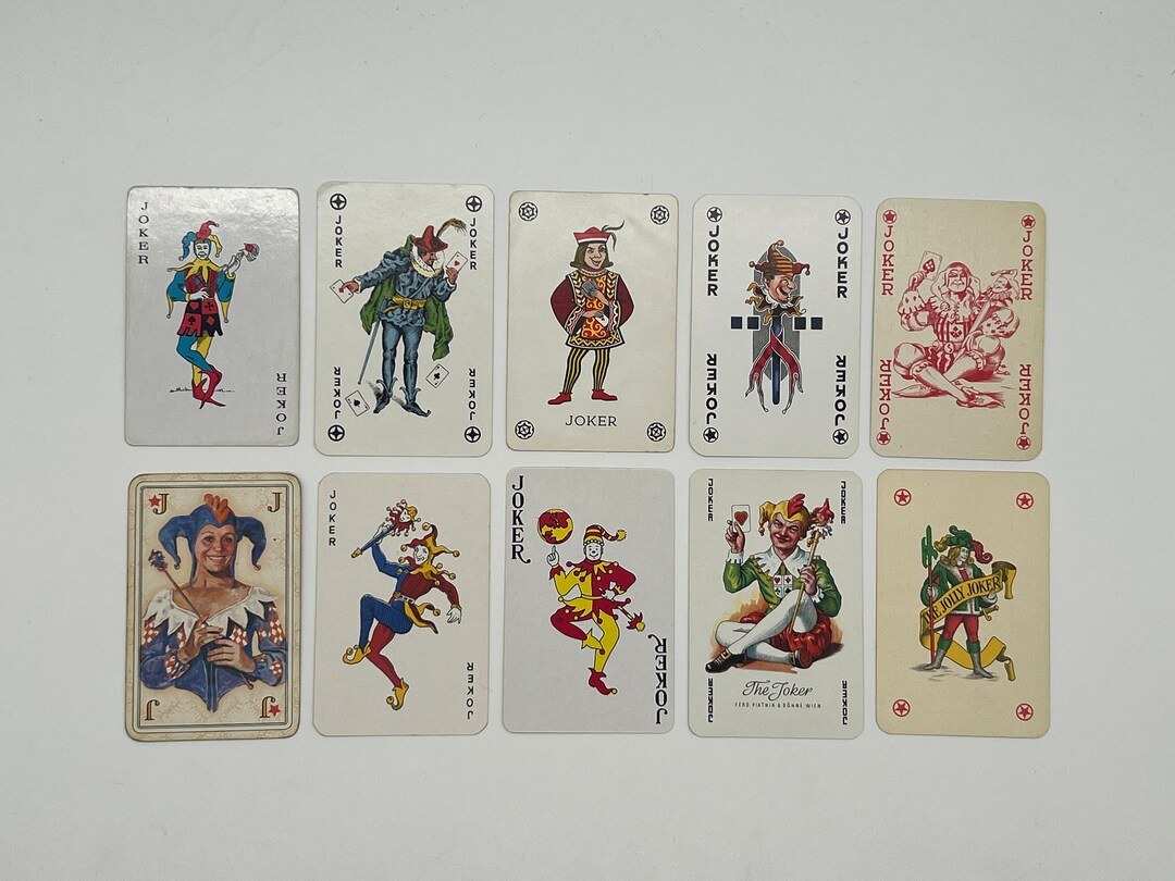 Vintage Joker Cards (classic Playing Cards) Joker Card Collection ...