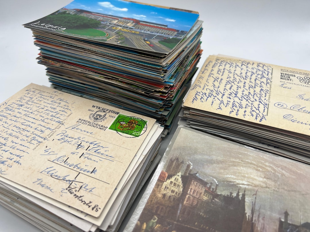 Original Vintage Postcards (1920 to 1990) Lot of 15 MIXED USED (europe ...