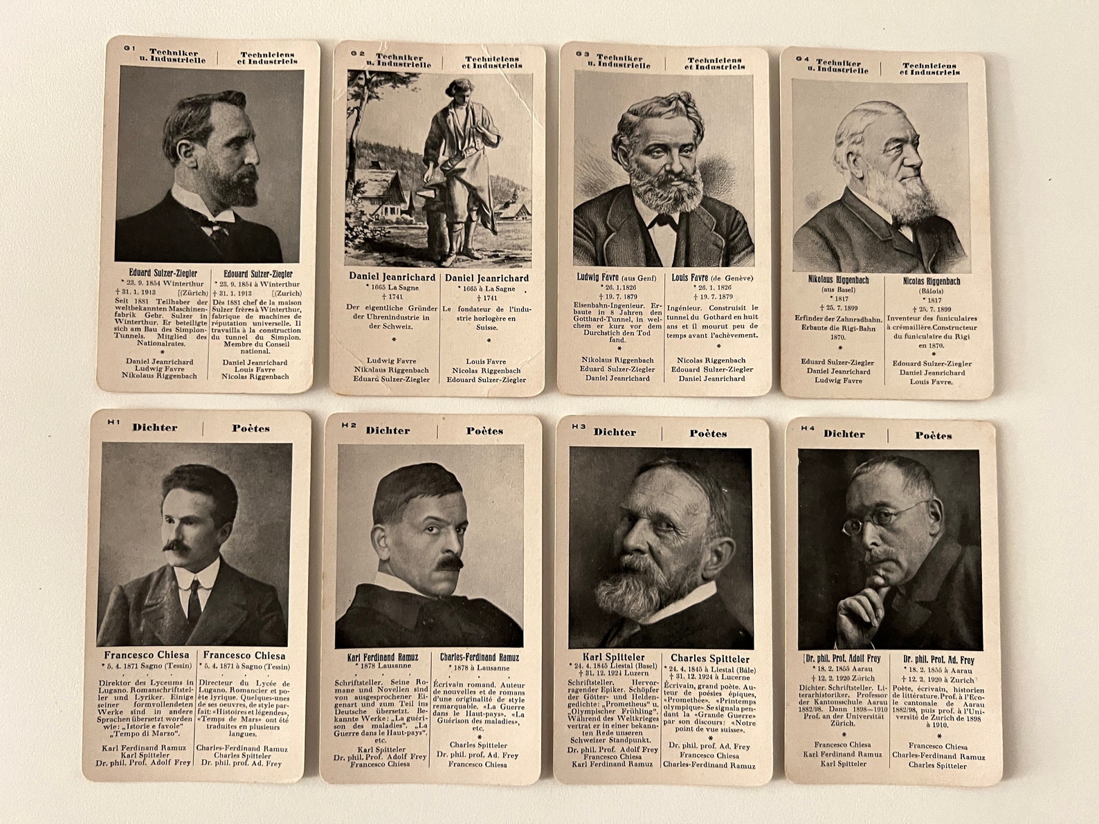 RARE Game "personages Célèbres De La Suisse" by Raymond Wiss (jeux ...