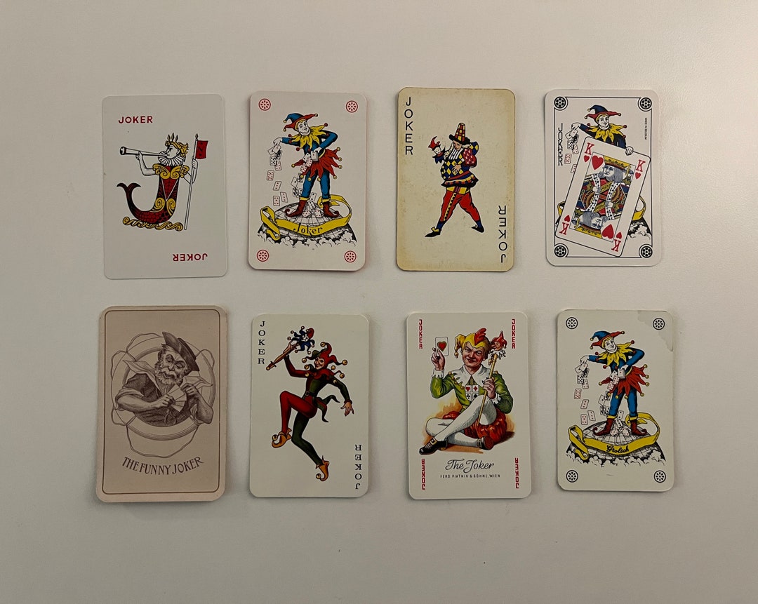Vintage Joker Playing Cards Single Card Joker Collection Swap Cards ...