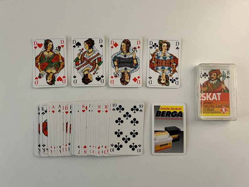 German SKAT Playing Cards (32 Cards) Tarock Playing Cards (published in ...