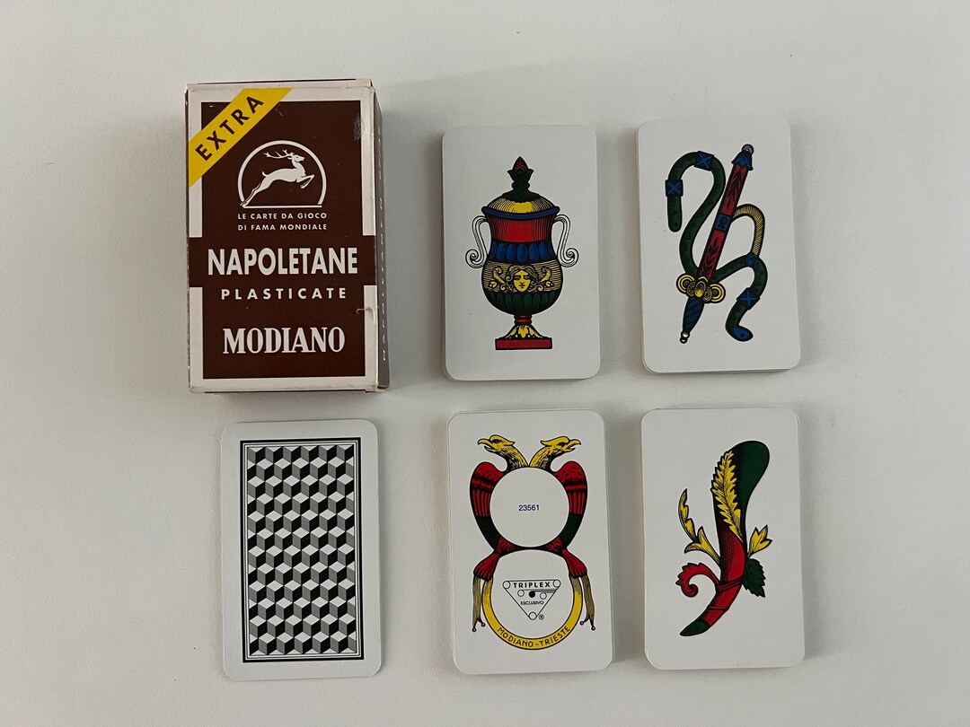 Modiano Napoletane Playing Cards Napoletane Plasticate Extra - Etsy