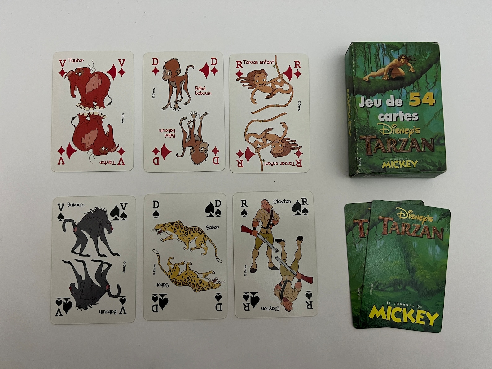 Vintage Tarzan Jeu De 54 Cartes Disney Playing Cards Kids Playing Cards ...
