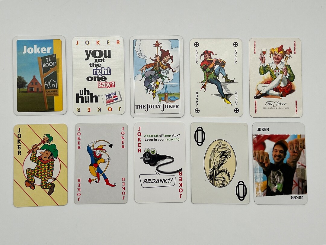 Set of Vintage Joker Cards (classic Playing Cards) Joker Card ...