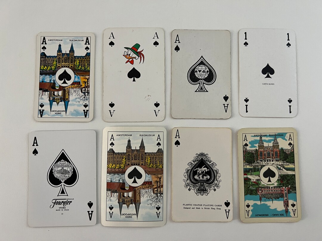 Vintage Ace of Spades Playing Cards Single Death Card Spadille ...