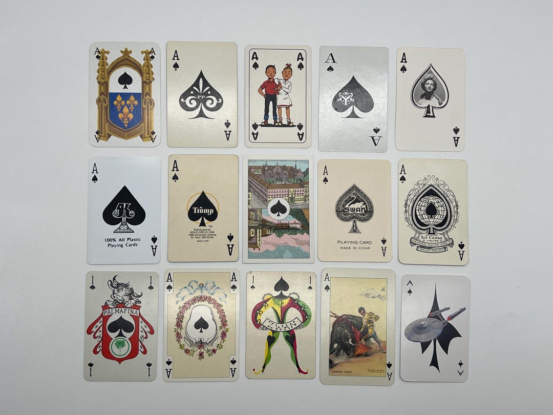 Vintage Ace of Spades Playing Cards (single Death Card) Spadille ...