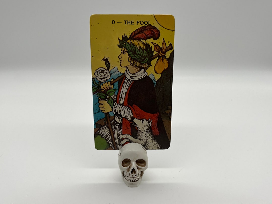 Mini Skull Card Stand (tarot Oracle Card Holder) Stand for Photo, Menu ...