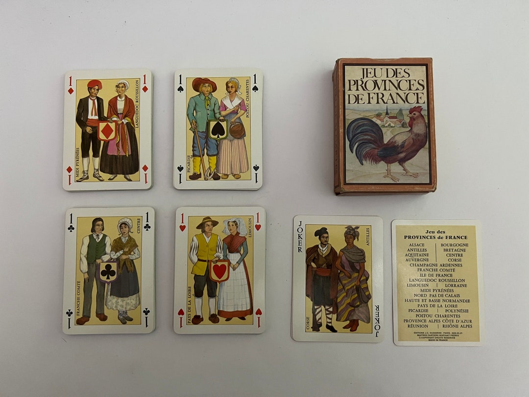 Vintage 1979 Jeu Des Provinces De France Playing Cards - Etsy